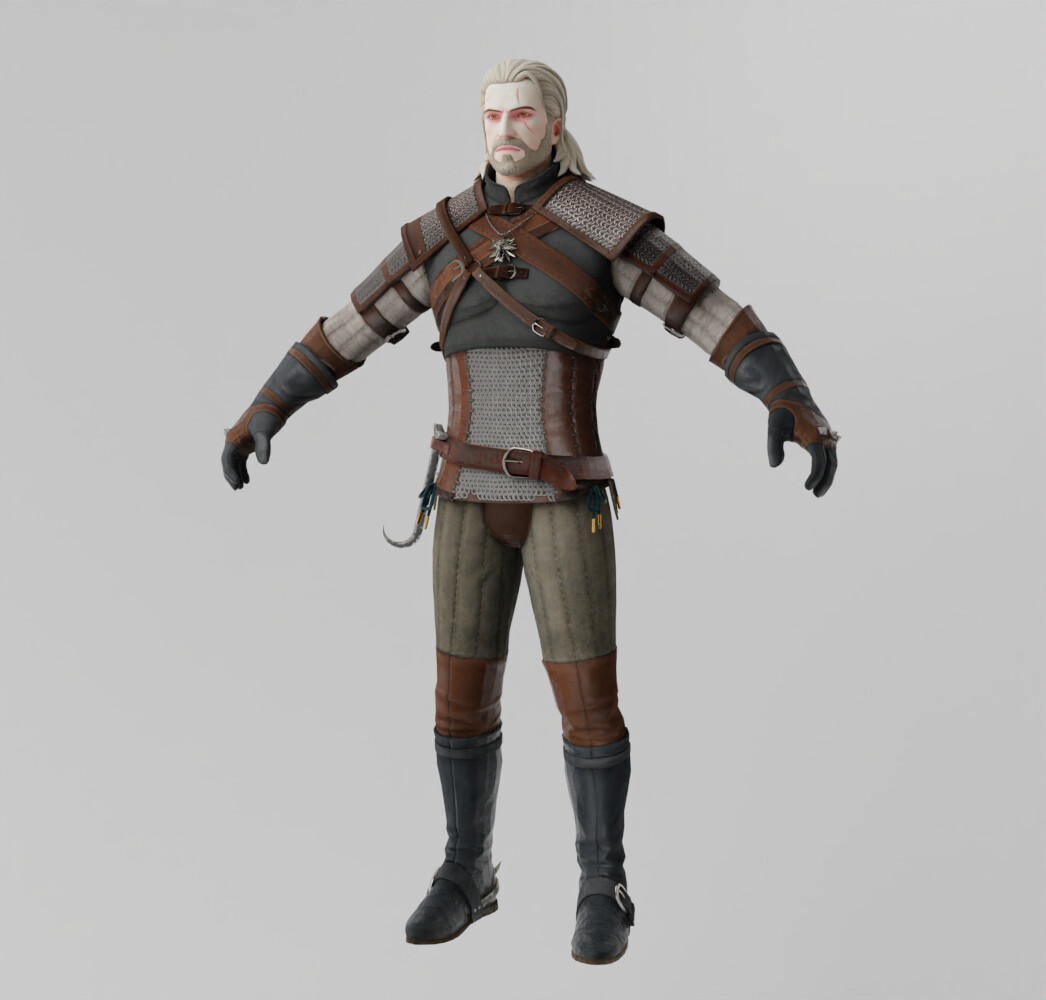 ArtStation - Geralt de Rivia "The Witcher" Lowpoly Rigged | Resources