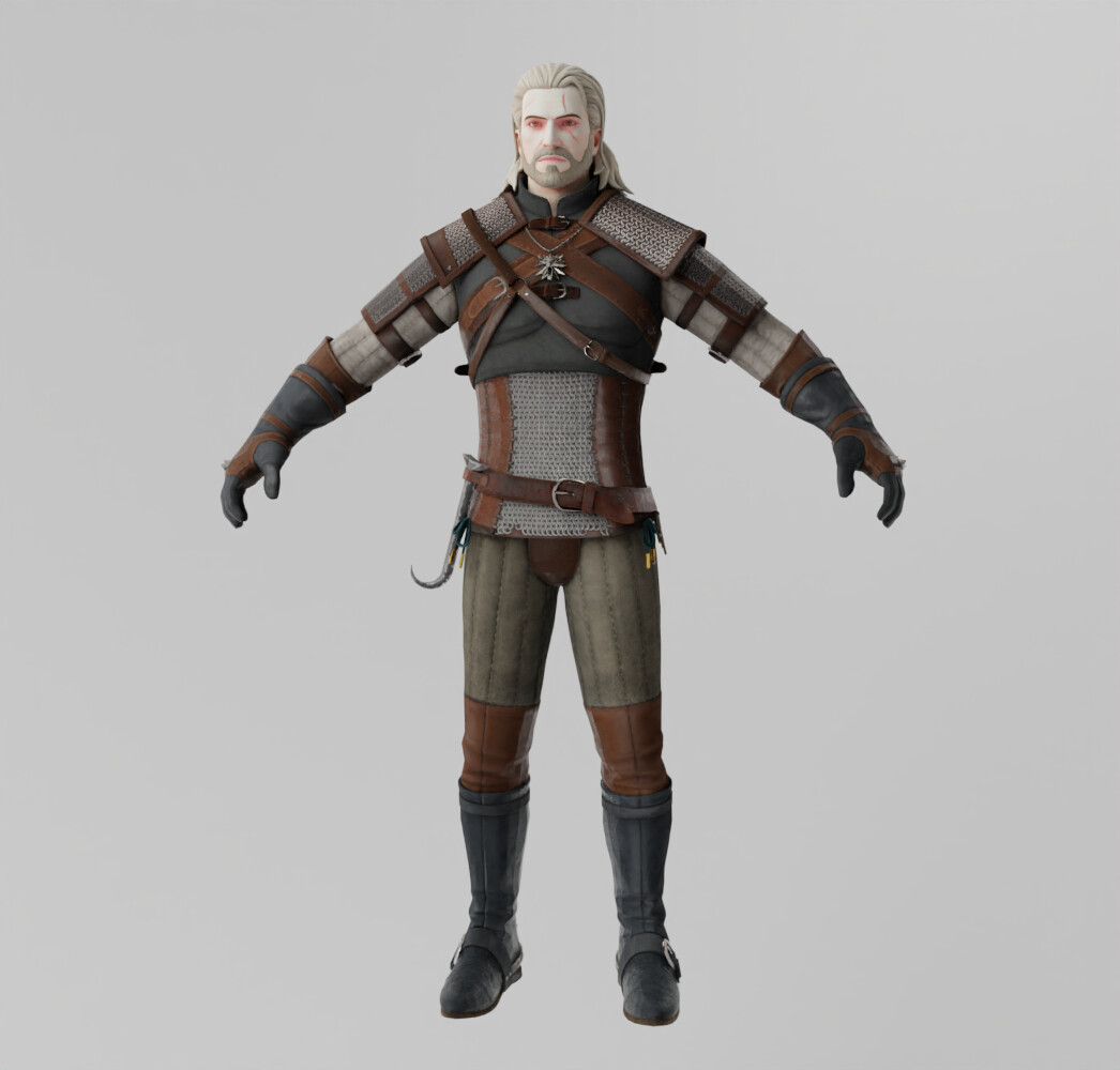 ArtStation - Geralt de Rivia "The Witcher" Lowpoly Rigged | Resources