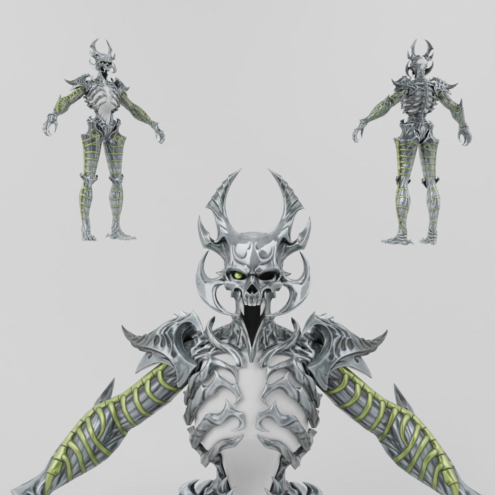 ArtStation - Silver Demon Lowpoly Rigged | Resources