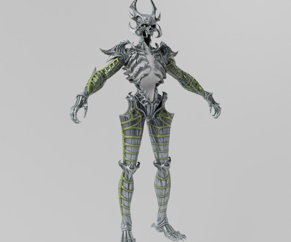 ArtStation - Silver Demon Lowpoly Rigged | Resources