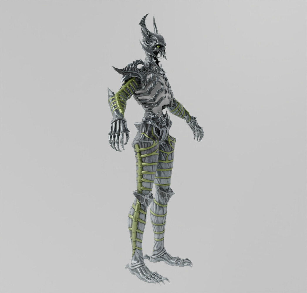 ArtStation - Silver Demon Lowpoly Rigged | Resources