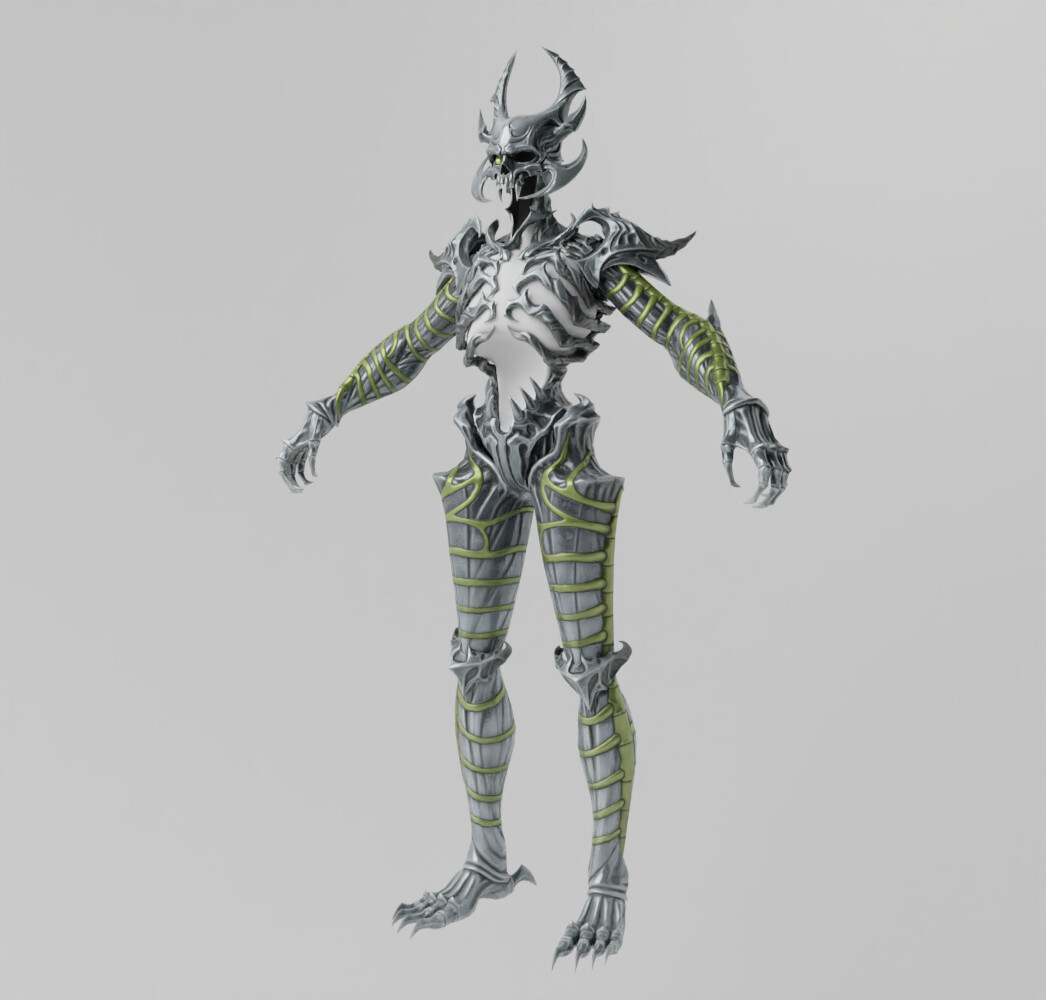ArtStation - Silver Demon Lowpoly Rigged | Resources