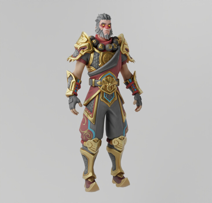 ArtStation - Wukong Lowpoly RIgged | Resources