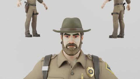 ArtStation - Jim Hopper Stranger Things Lowpoly Rigged | Resources