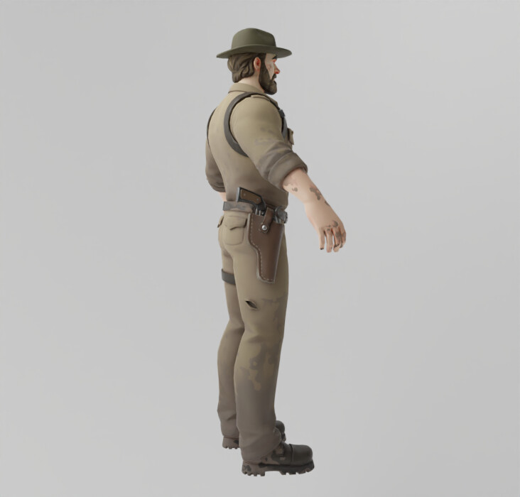 ArtStation - Jim Hopper Stranger Things Lowpoly Rigged | Resources