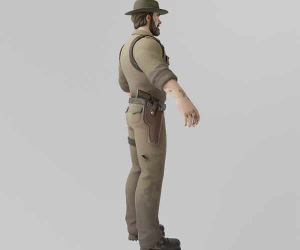ArtStation - Jim Hopper Stranger Things Lowpoly Rigged | Resources