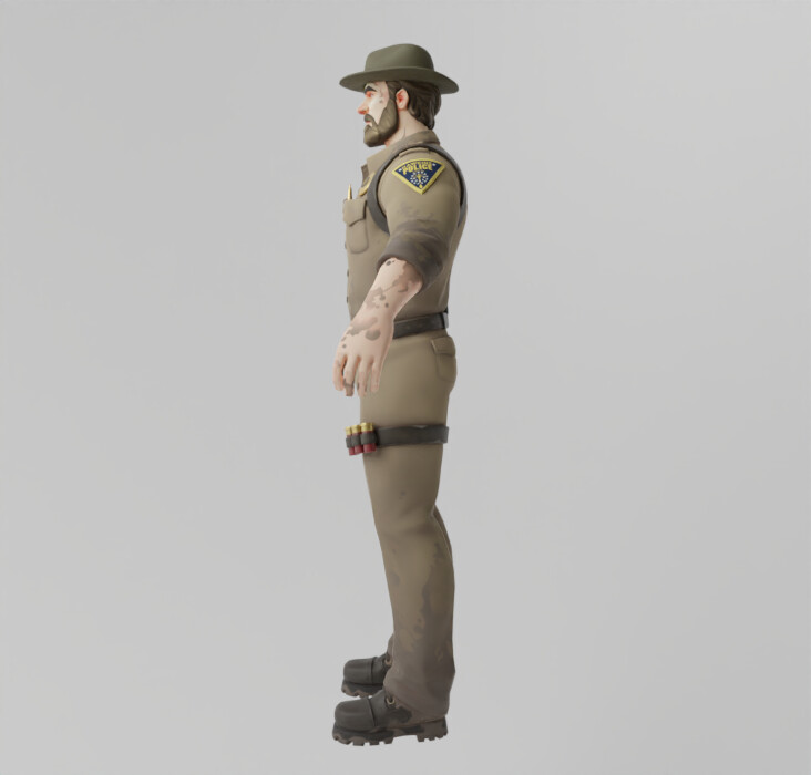 ArtStation - Jim Hopper Stranger Things Lowpoly Rigged | Resources