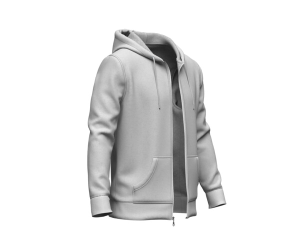 ArtStation - Front Zip Hooded Jacket 3d Model | Resources
