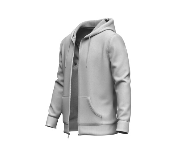 ArtStation - Front Zip Hooded Jacket 3d Model | Resources