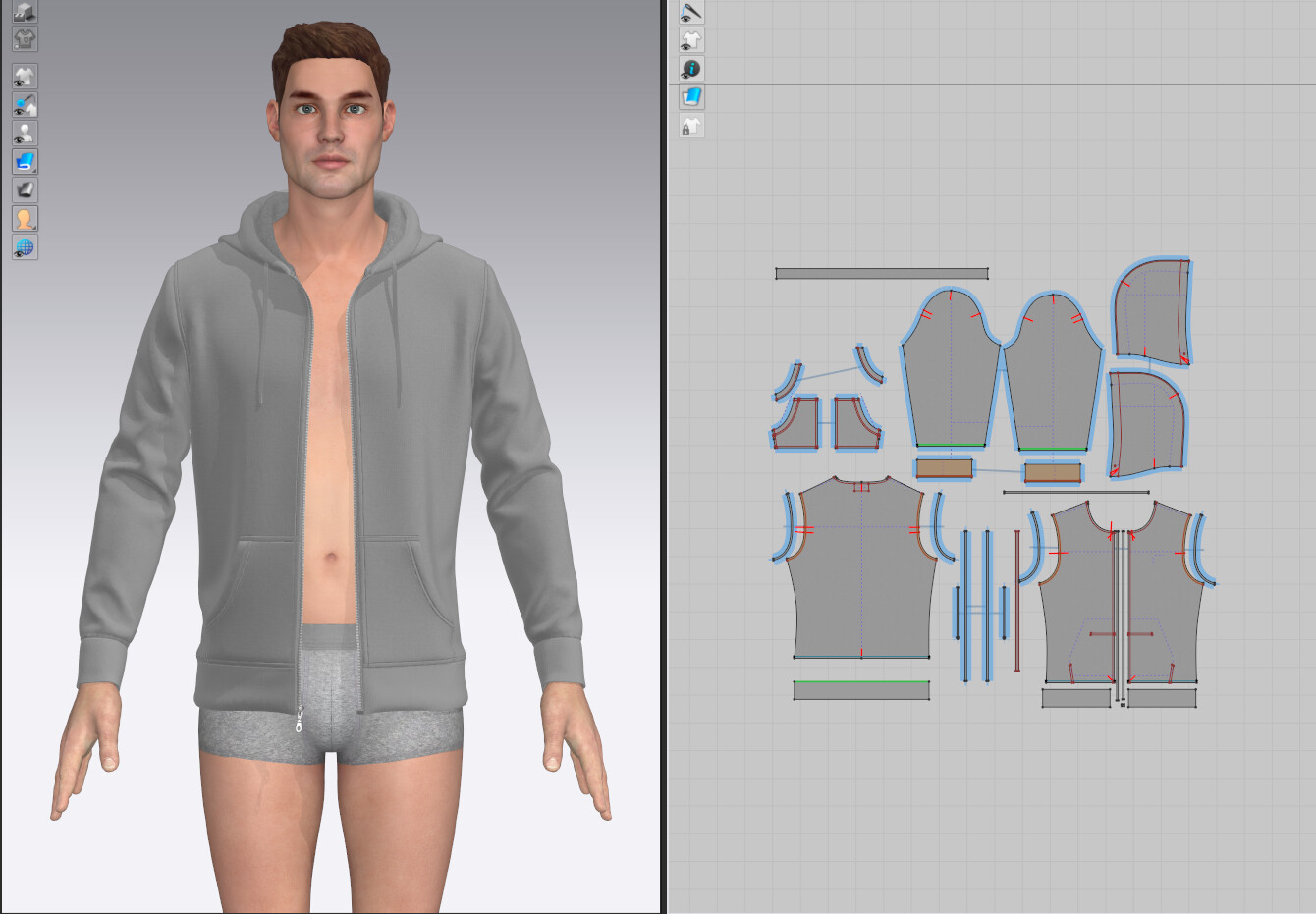 ArtStation - Front Zip Hooded Jacket 3d Model | Resources