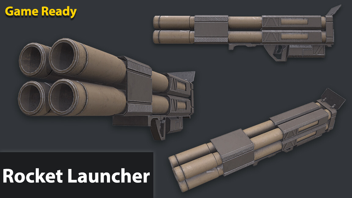 ArtStation - Rocket Launcher Game Ready 11 | Game Assets