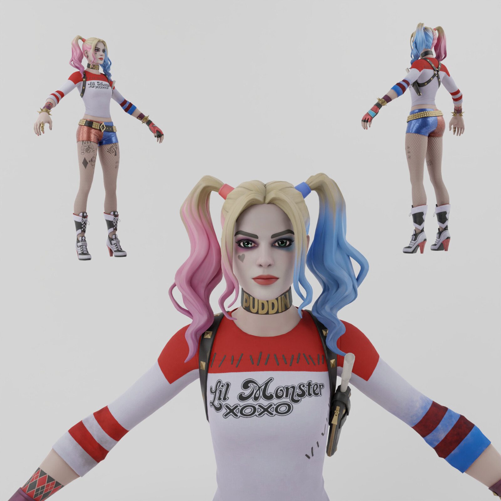 ArtStation - Harley Quinn Lowpoly Rigged | Resources