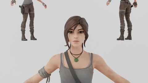 ArtStation - Lara Croft Lowpoly Rigged | Resources