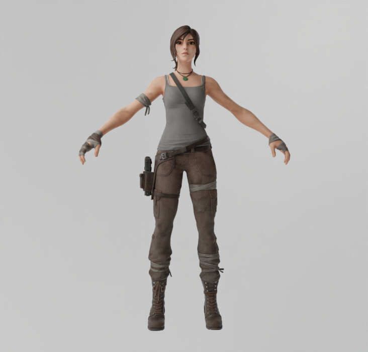 ArtStation - Lara Croft Lowpoly Rigged | Resources