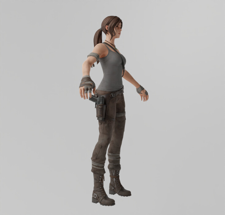 ArtStation - Lara Croft Lowpoly Rigged | Resources