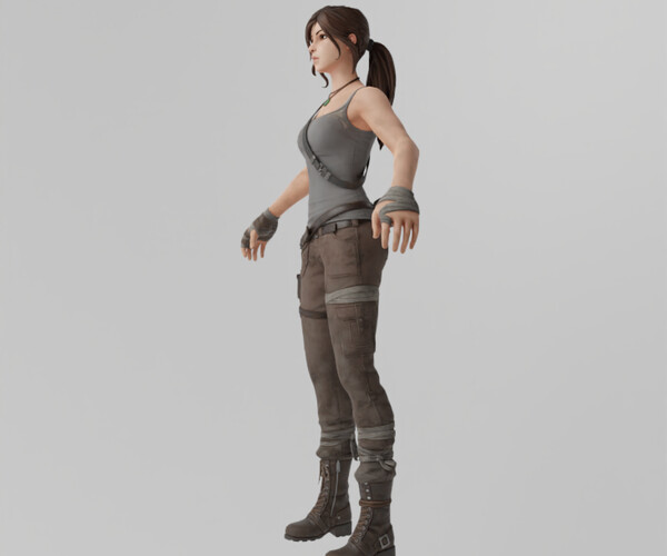 ArtStation - Lara Croft Lowpoly Rigged | Resources