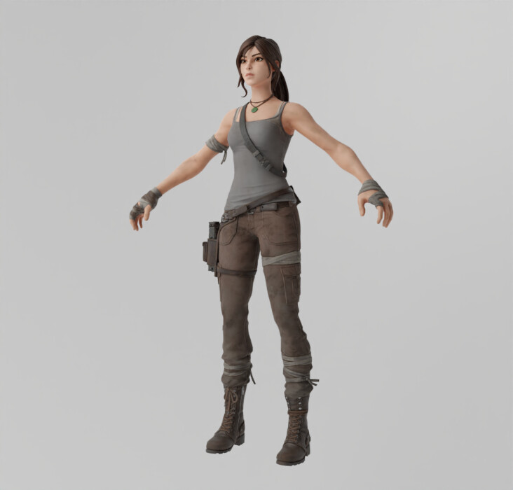 ArtStation - Lara Croft Lowpoly Rigged | Resources