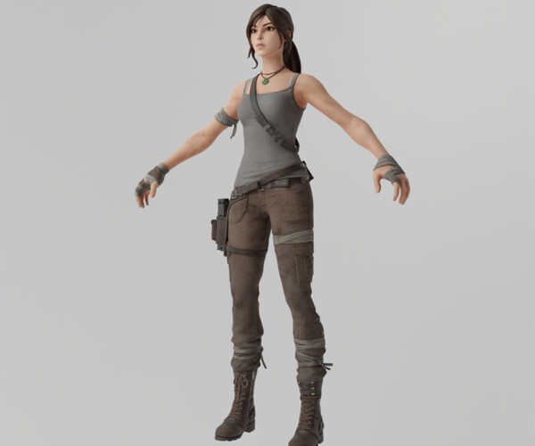 ArtStation - Lara Croft Lowpoly Rigged | Resources