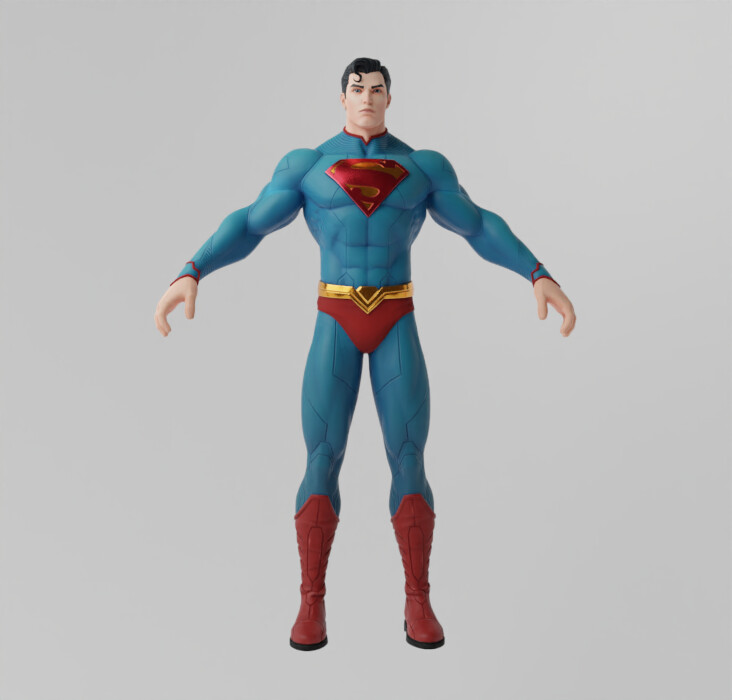 ArtStation - Superman Lowpoly Rigged | Resources