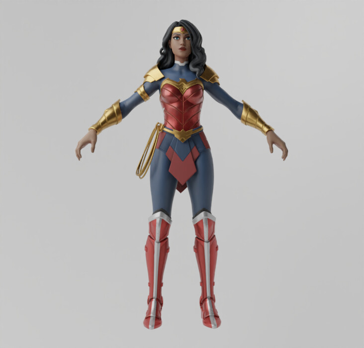 ArtStation - Wonder Woman Redesign Lowpoly Rigged | Resources