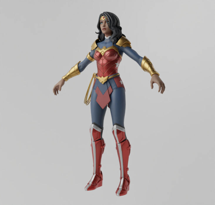 ArtStation - Wonder Woman Redesign Lowpoly Rigged | Resources