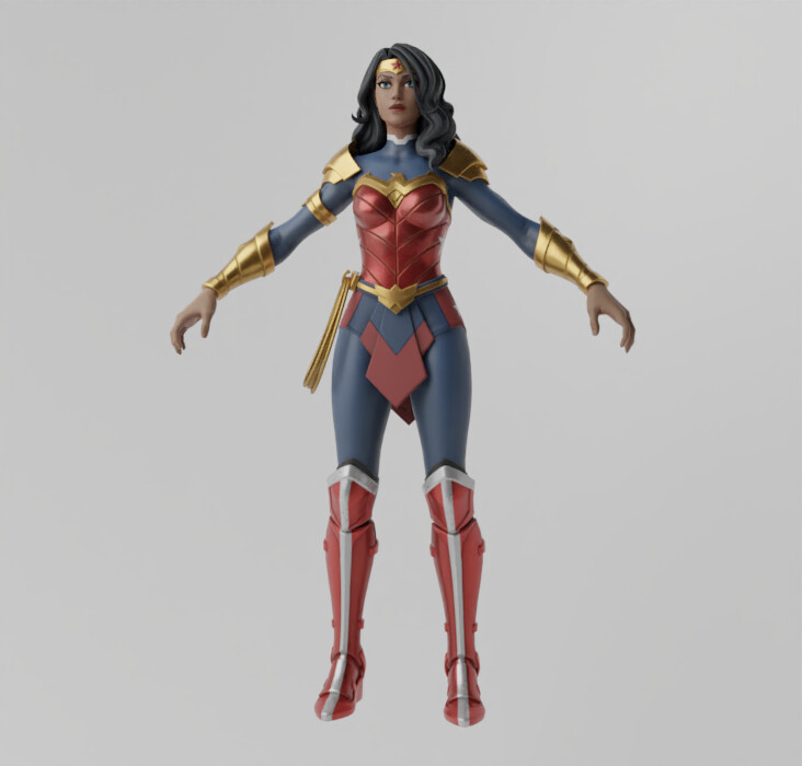 ArtStation - Wonder Woman Redesign Lowpoly Rigged | Resources