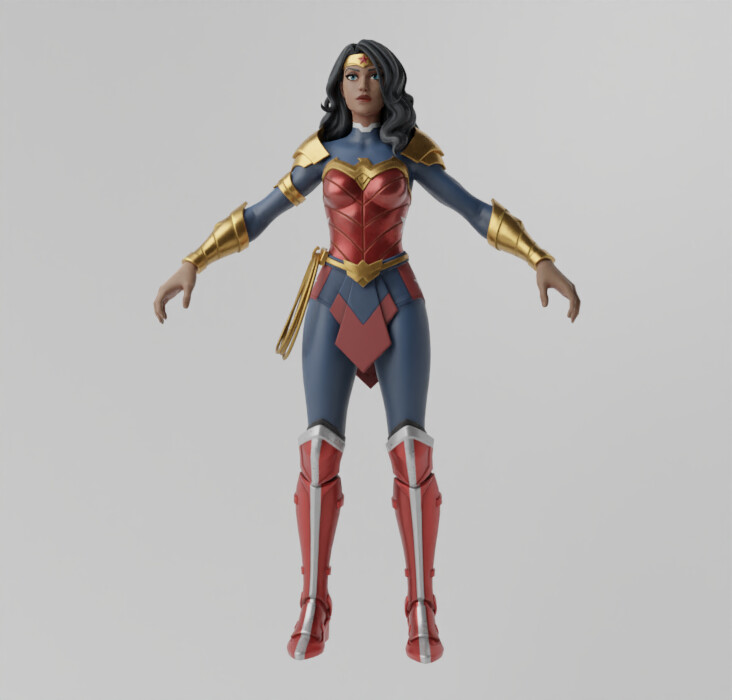 ArtStation - Wonder Woman Redesign Lowpoly Rigged | Resources