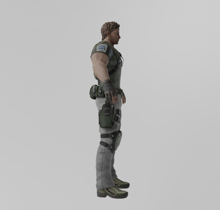 ArtStation - Chris Redfield Lowpoly Rigged | Resources