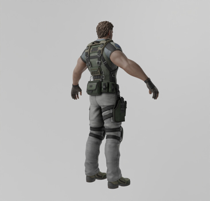 ArtStation - Chris Redfield Lowpoly Rigged | Resources