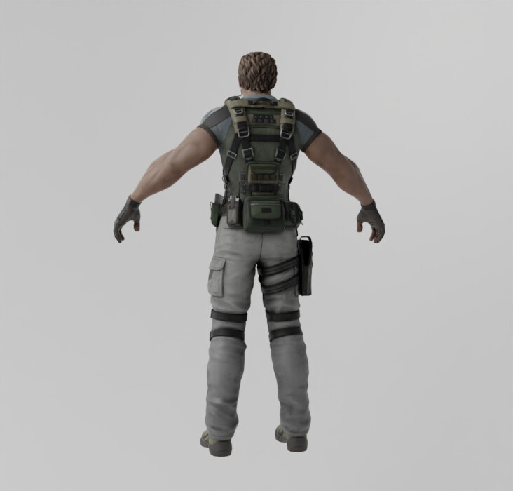 ArtStation - Chris Redfield Lowpoly Rigged | Resources