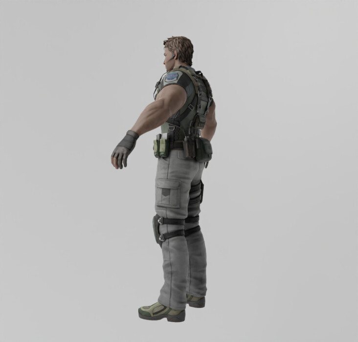 ArtStation - Chris Redfield Lowpoly Rigged | Resources