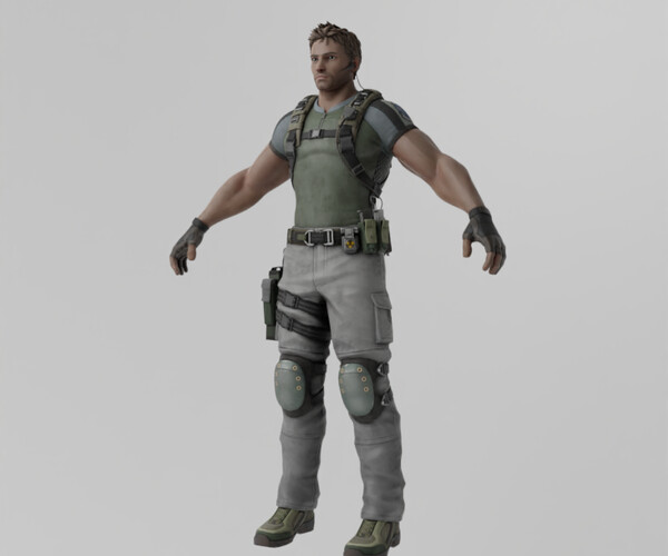 ArtStation - Chris Redfield Lowpoly Rigged | Resources