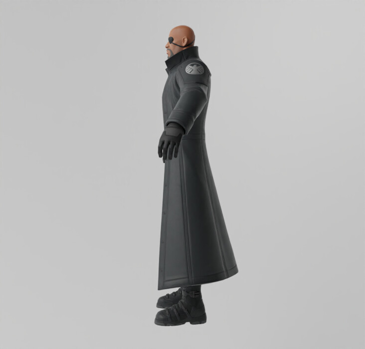 ArtStation - Nick Fury Lowpoly Rigged | Resources