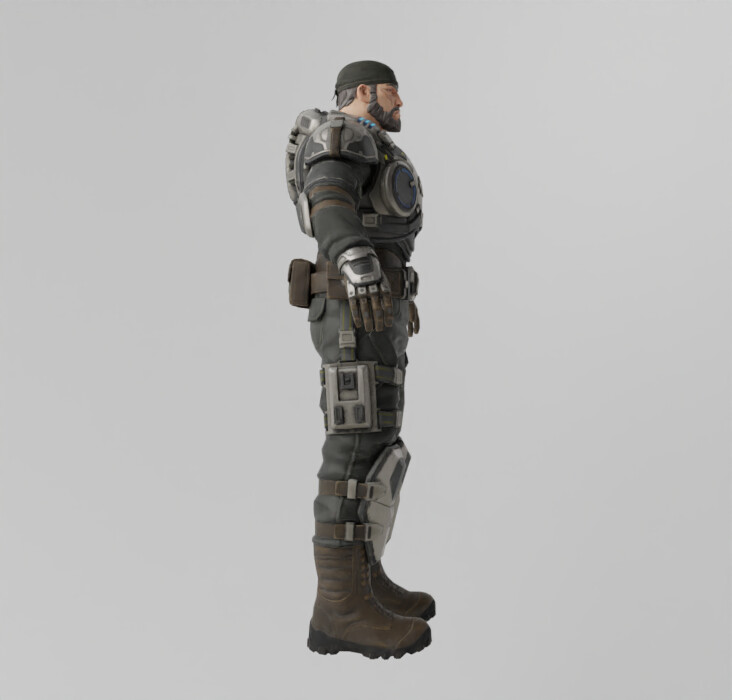 ArtStation - Marcus Fenix "Gears of War" Lowpoly Rigged | Resources