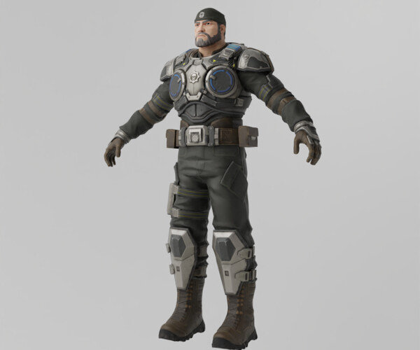ArtStation - Marcus Fenix "Gears of War" Lowpoly Rigged | Resources