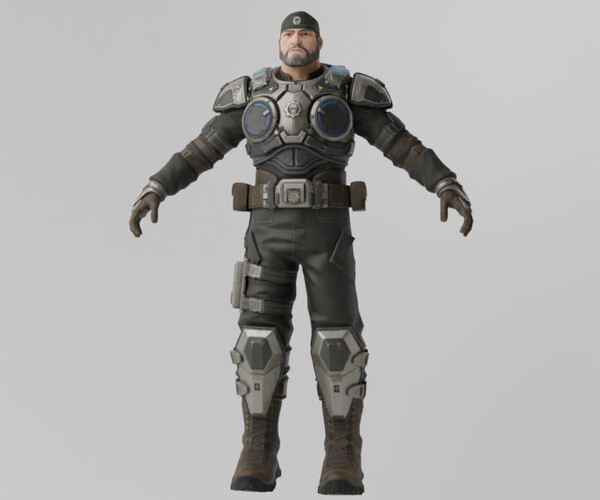 ArtStation - Marcus Fenix "Gears of War" Lowpoly Rigged | Resources