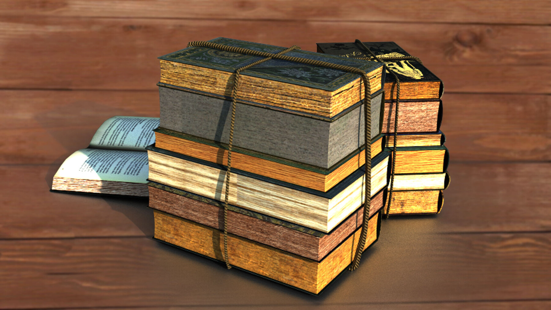 ArtStation - Old historical books PBR low-poly 3D model | Resources