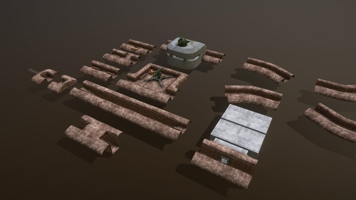 ArtStation - ww2 trench pack | Game Assets