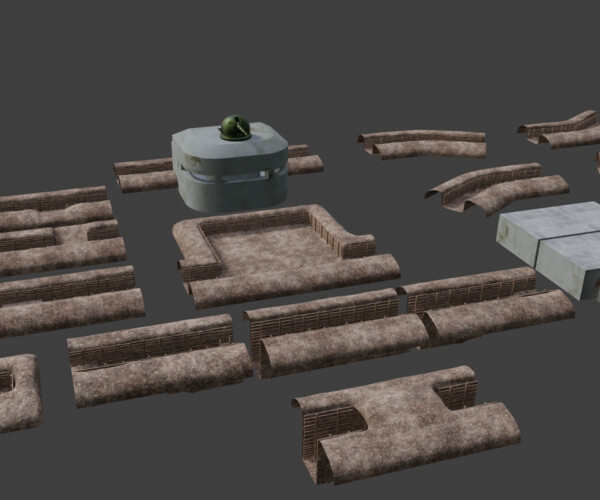 ArtStation - ww2 trench pack | Game Assets