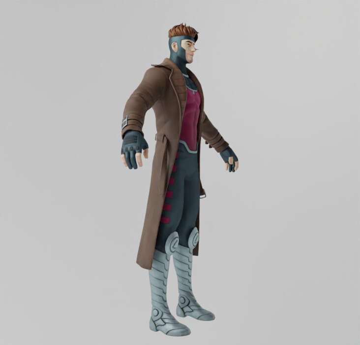 ArtStation - Gambit X-Men Lowpoly Rigged | Resources