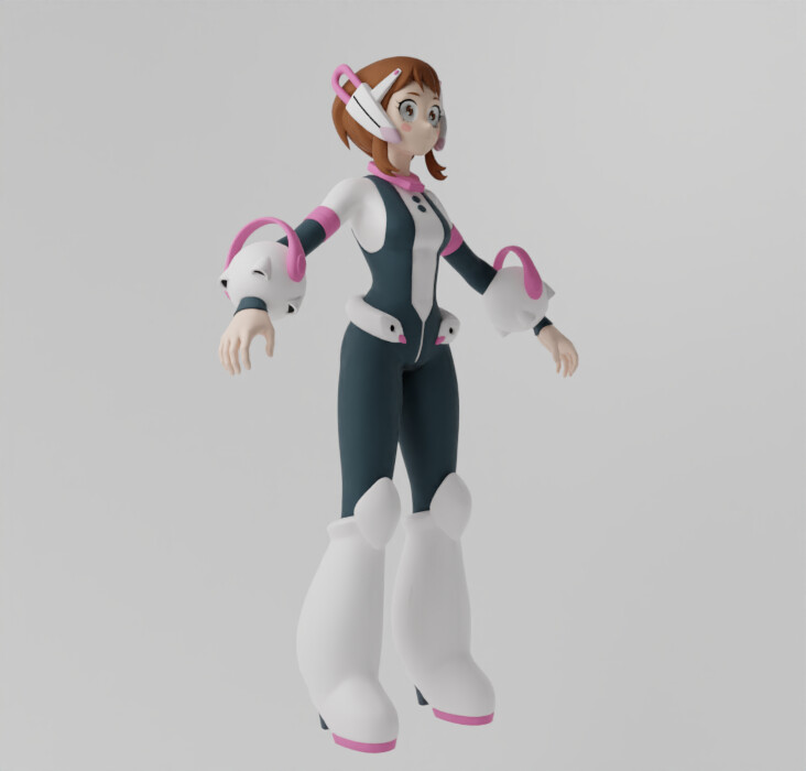 ArtStation - Ochako "My Hero Academia" Lowpoly Rgged | Resources