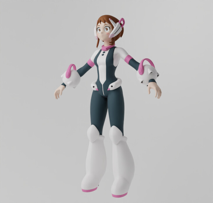 ArtStation - Ochako "My Hero Academia" Lowpoly Rgged | Resources