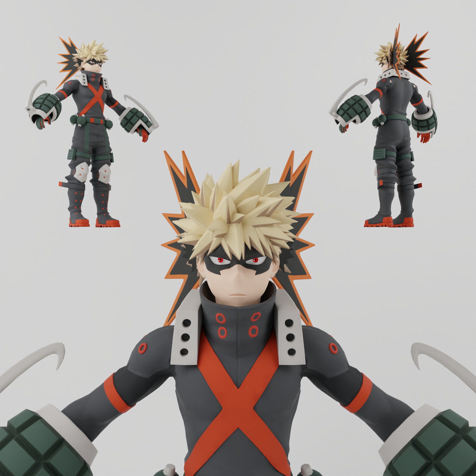 ArtStation - Katsuki "My Hero Academia" Lowpoly Rigged | Resources