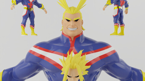 ArtStation - All Might "My Hero Academia" Lowpoly Rigged | Resources