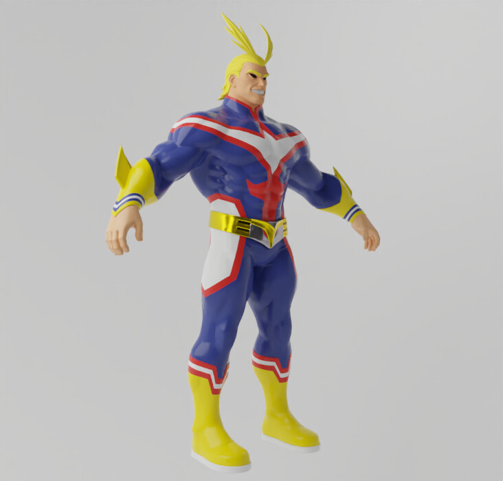 ArtStation - All Might "My Hero Academia" Lowpoly Rigged | Resources
