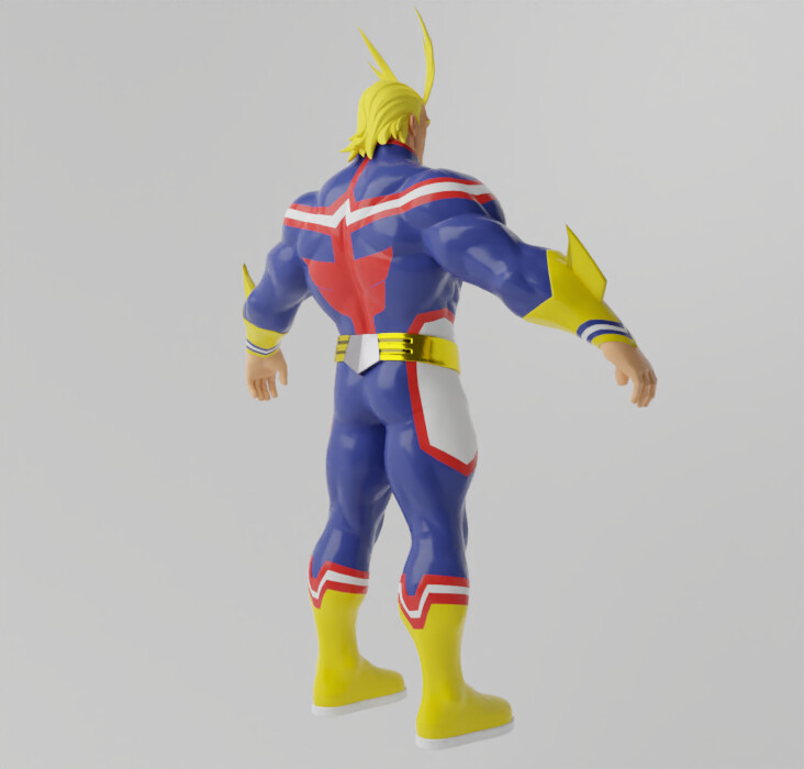 ArtStation - All Might "My Hero Academia" Lowpoly Rigged | Resources