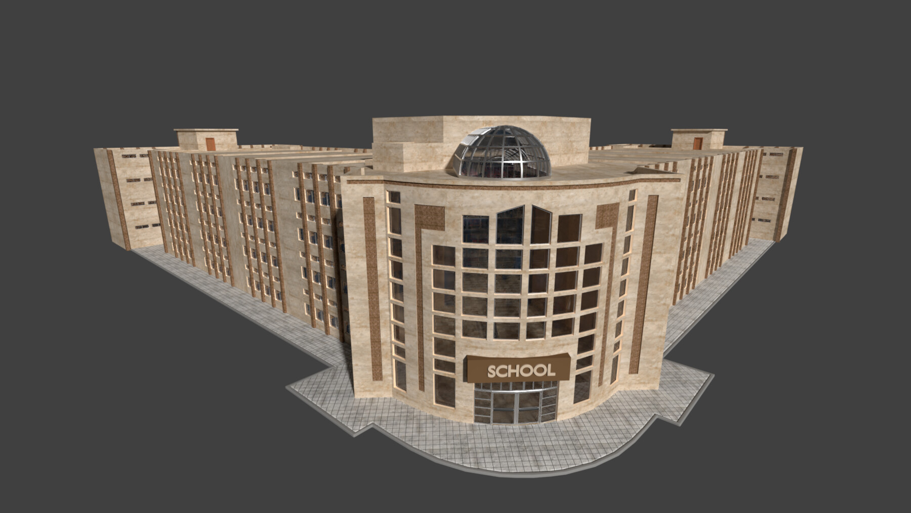 ArtStation - school building with interior rooms and Furnitures | Resources