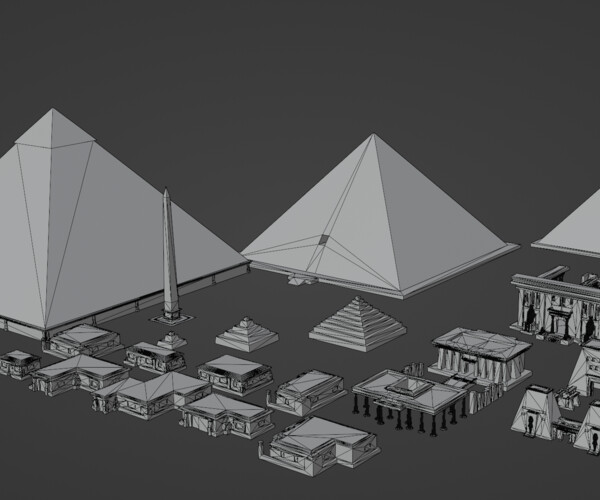 ArtStation - ancient egyptian pharaohs buildings | Game Assets