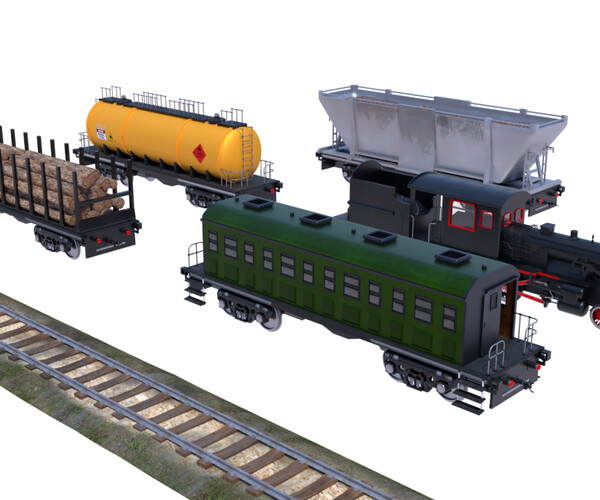 ArtStation - steam train engine | Game Assets