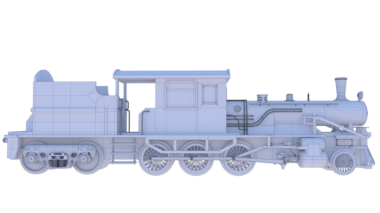 ArtStation - steam train engine | Game Assets